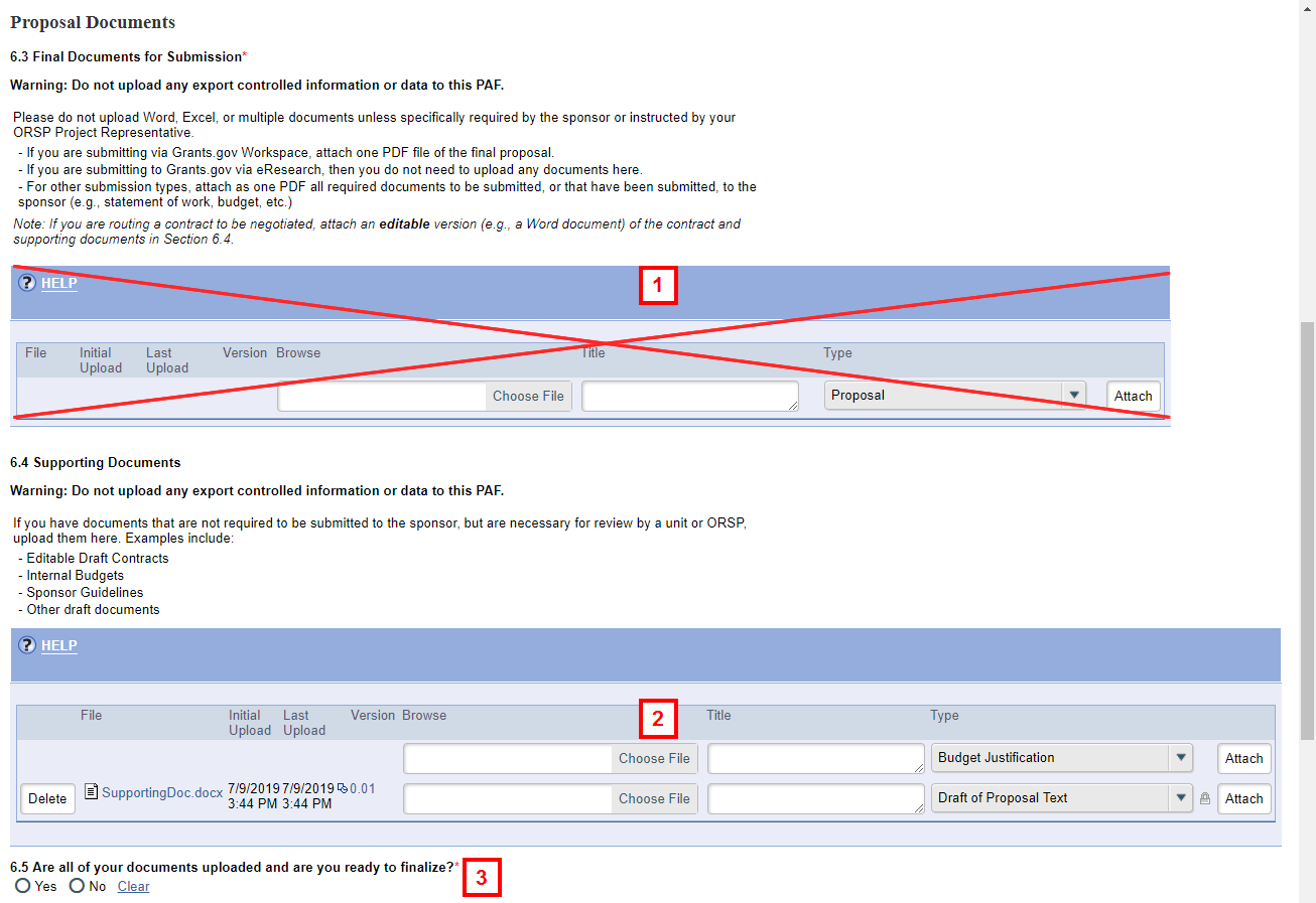 Proposal Management: Finalize for Submission to Sponsor | ITS Documentation