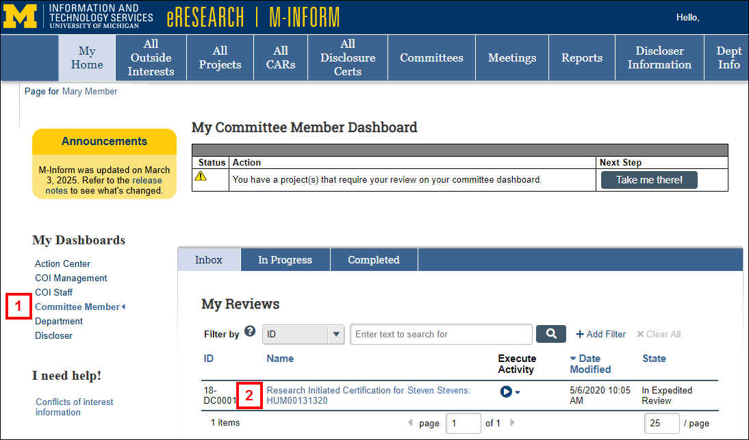 CM_ExpeditedReviewofCOIMgmtPlan1 / ITS Documentation