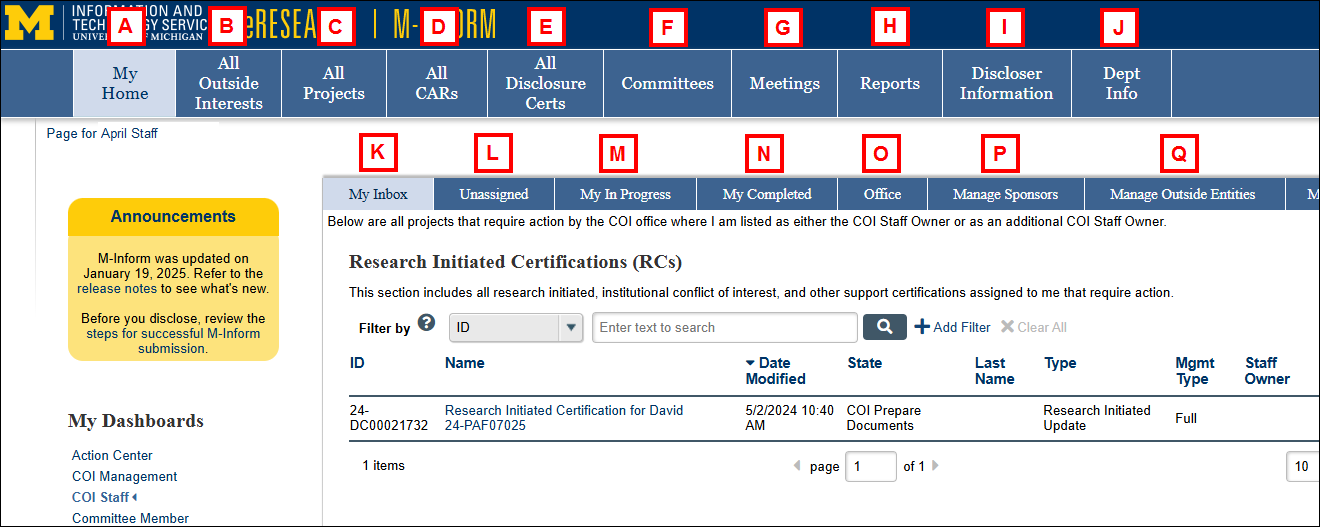 MInform_COIStaffDashboard.png / ITS Documentation