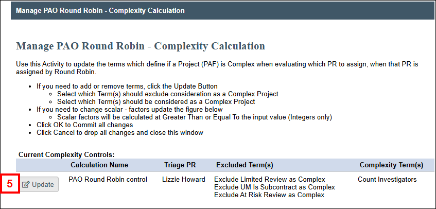 Proposal Management: ORSP Complexity Calculations and Assignments / ITS Documentation