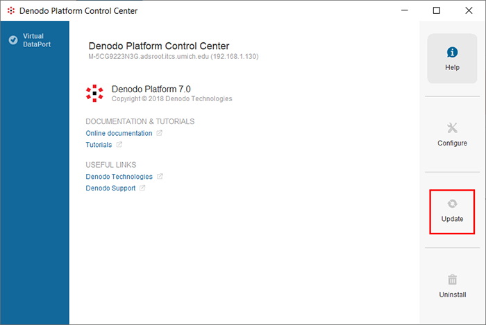 Denodo_UpdateButton | ITS Documentation