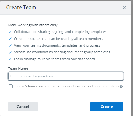 SignNow: Setting Up a Team | ITS Documentation