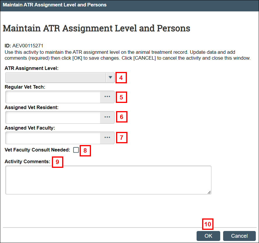 eRAM: Maintain Animal Treatment Report (ATR) Assignment Level and ...